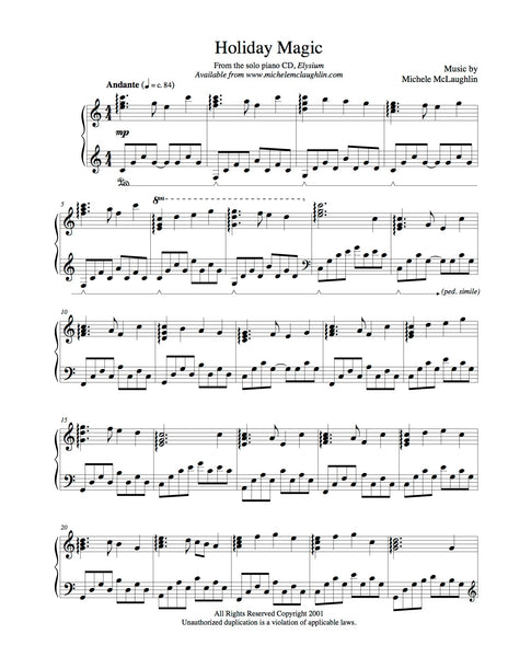 Holiday Magic (PDF Sheet Music) – Michele McLaughlin Music