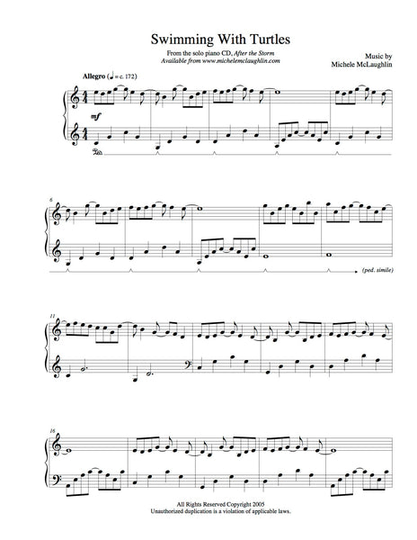 Swimming With Turtles (PDF Sheet Music) – Michele McLaughlin Music