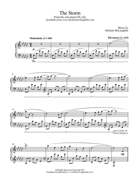 The Storm (PDF Sheet Music) – Michele McLaughlin Music