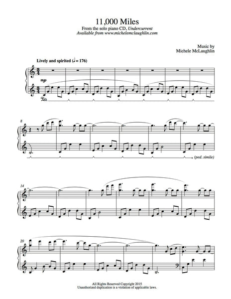 11000 Miles (PDF Sheet Music) – Michele McLaughlin Music