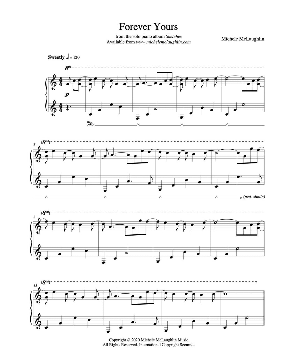 Forever Yours (PDF Sheet Music) – Michele McLaughlin Music