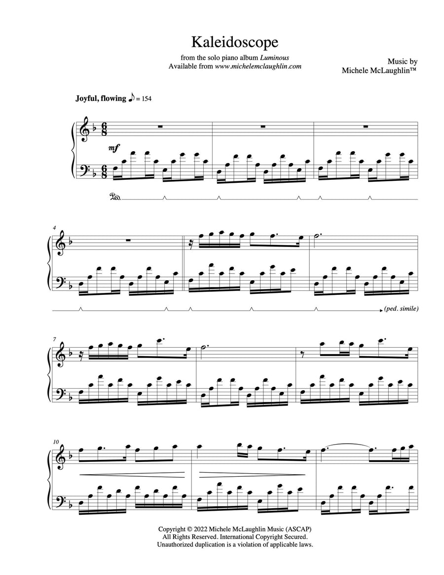 Kaleidoscope (PDF Sheet Music) – Michele McLaughlin Music