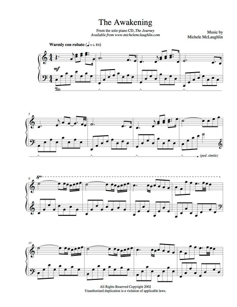 The Awakening (PDF Sheet Music) – Michele McLaughlin Music